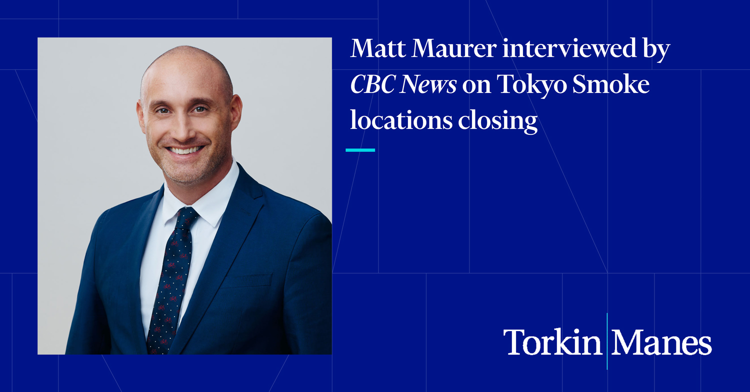 Matt Maurer interviewed by CBC News on Tokyo Smoke locations closing