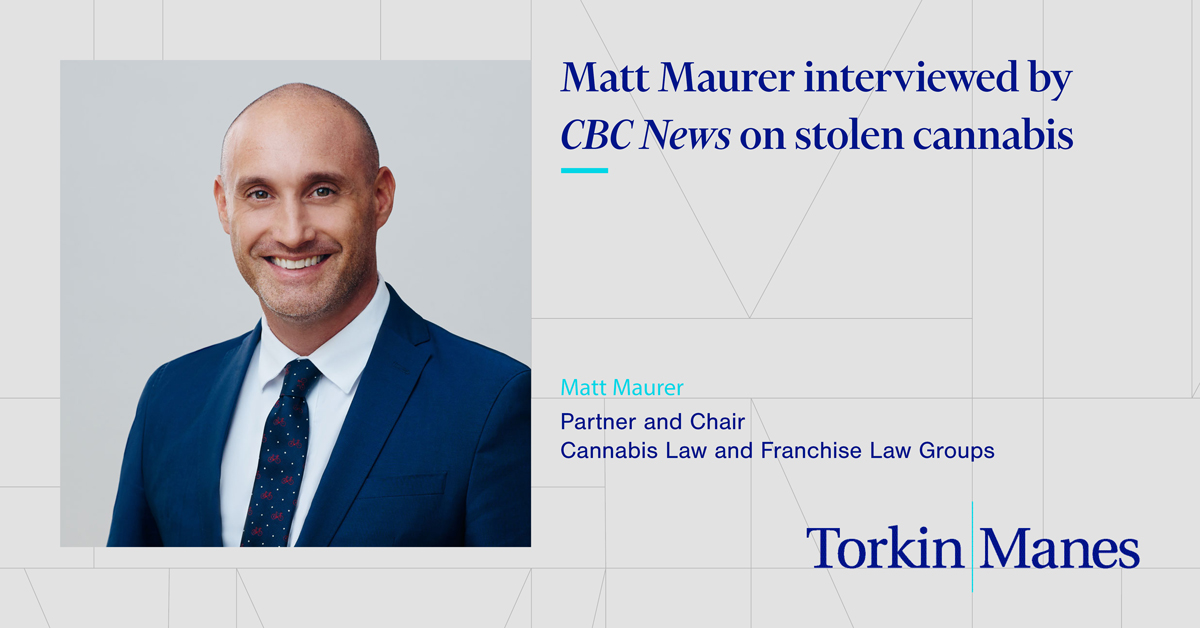 Matt Maurer interviewed by CBC News on stolen cannabis