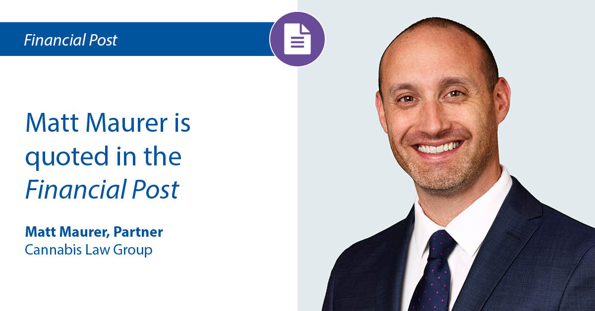 Matt Maurer was quoted in the Financial Post