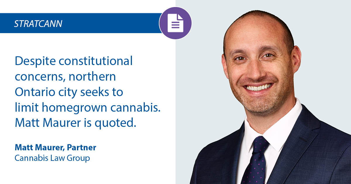 Matt Maurer was quoted in StratCann